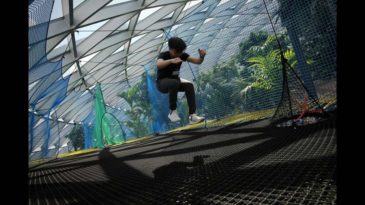 Jewel Changi Airport's Canopy Walk - YouTube