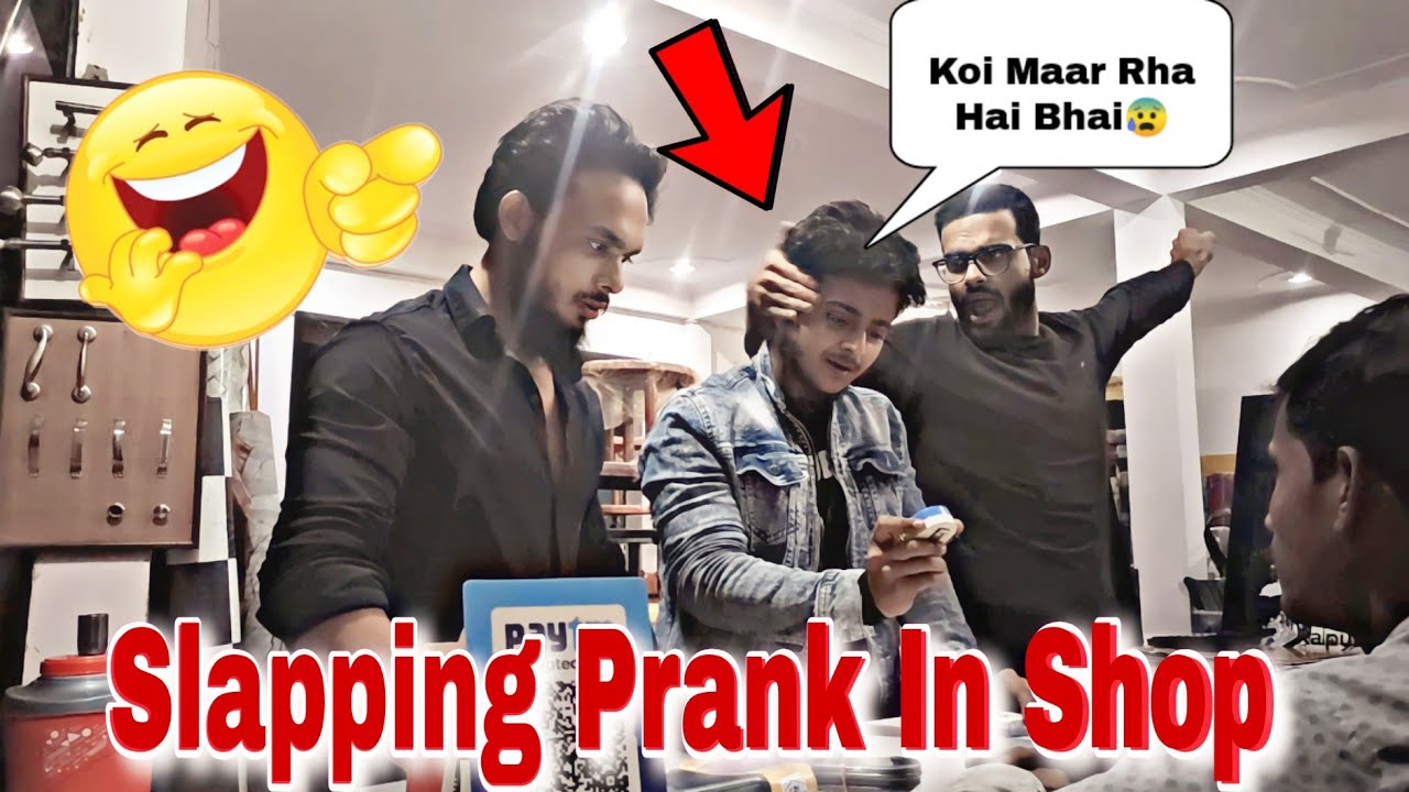 slapping prank in shop | Hilarious reaction @spnpranks - YouTube