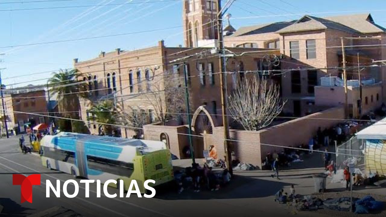 Imágenes de inmigrantes que buscan de refugio en El Paso, Texas - YouTube