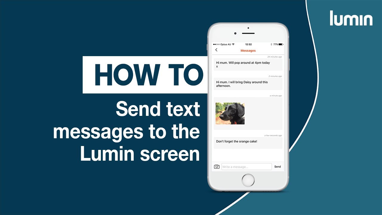 Supporters App: Sending text messages to the Lumin Screen - YouTube