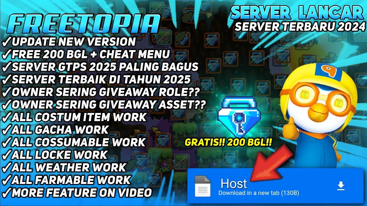 FREE 200 BGL🤑!!! | GTPS TERBAIK 2025 GROWTOPIA PRIVATE SERVER 2025 ...
