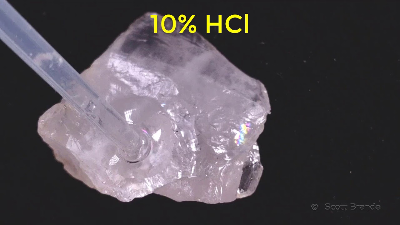 HCl Acid Test Chemical Mineral Property - MinA14a - YouTube