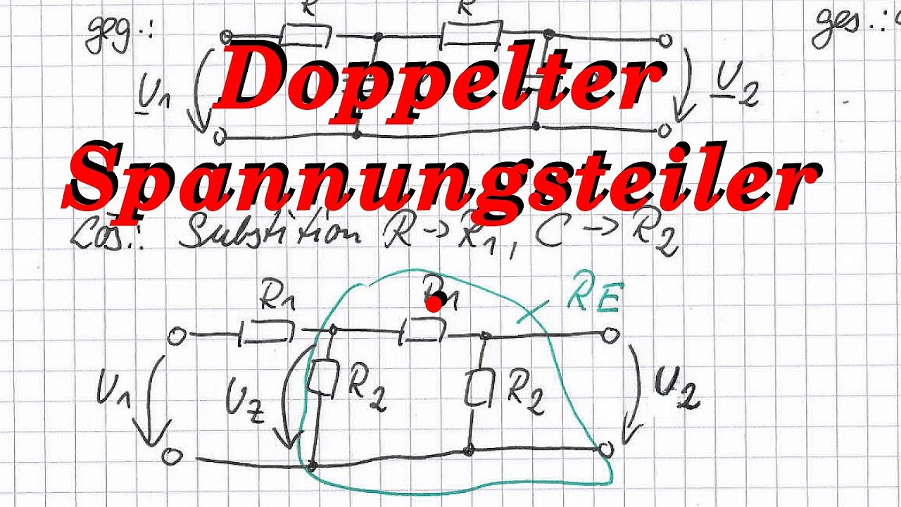 Doppelter/kaskadierter/belasteter Spannungsteiler - Gleichstrom - YouTube