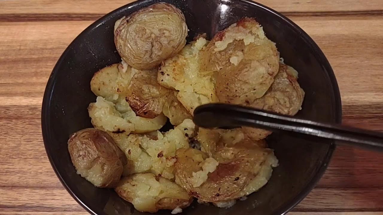 Smashed potato perfectly tasty and healthy - how to. - YouTube