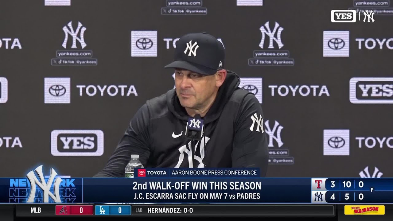 Aaron Boone recaps Jasson Domínguez's walk off homer, comeback win ...