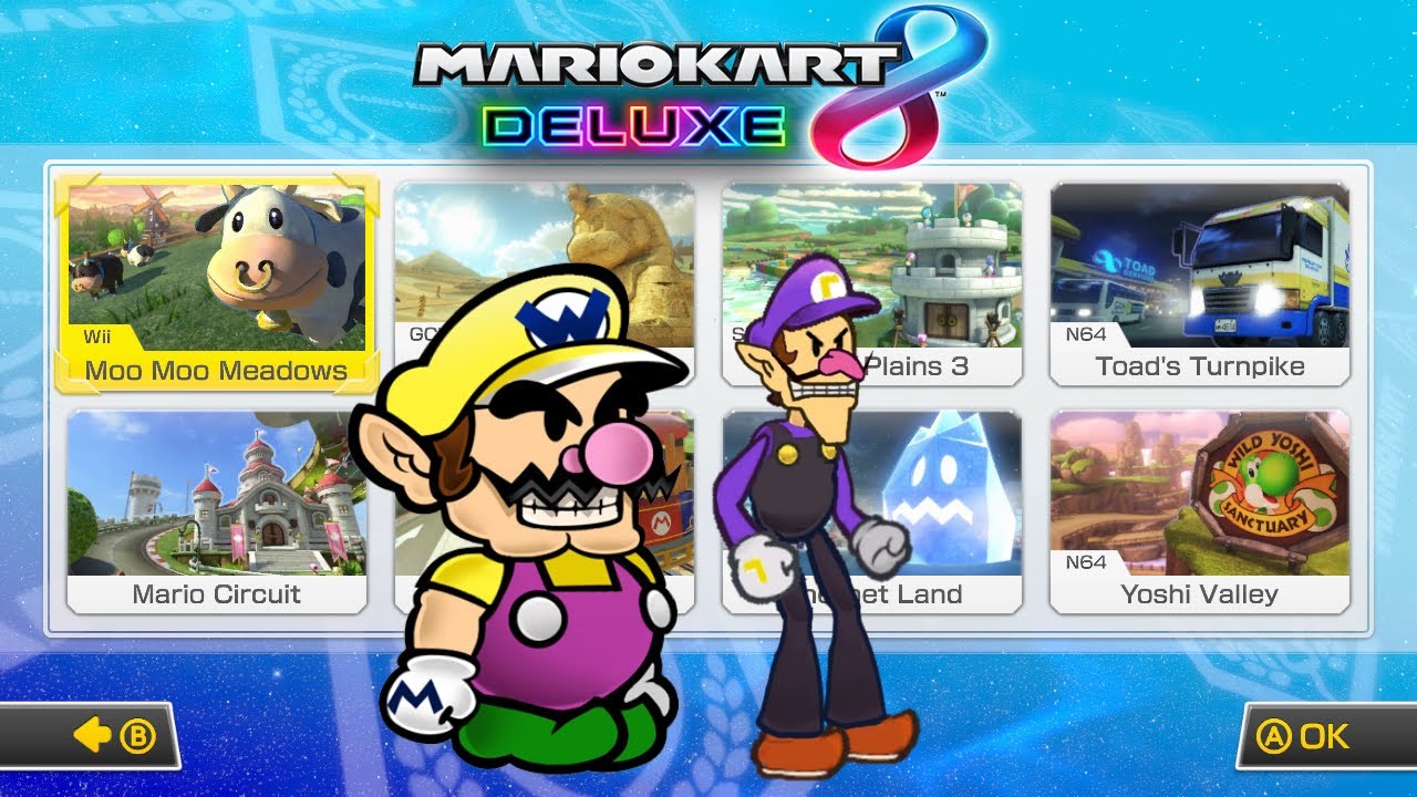The Characters Play: Paper Wario & Paper Waluigi Mario Kart 8 Deluxe ...