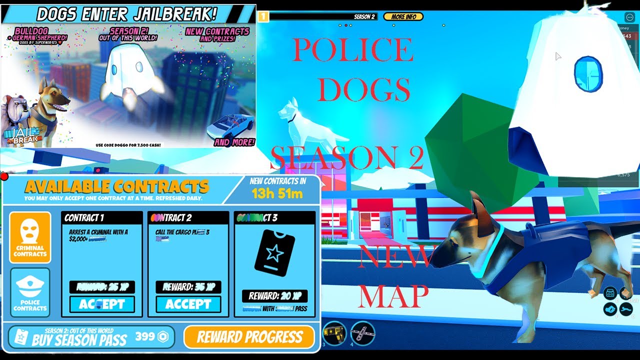 🔴JAILBREAK SEASON 2 Is HERE! | Police Dogs, New Map, New Contracts🔴 ...