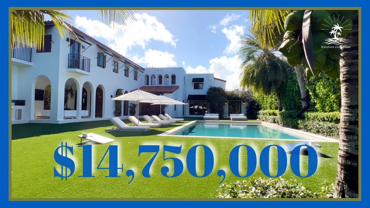 INSIDE a $14.75 Million Luxury Waterfront Miami Beach Mediterranean ...