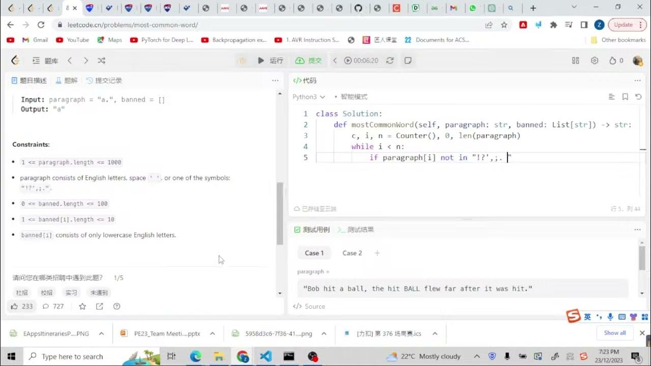 Leetcode 819 Most Common Word List Groups Youtube