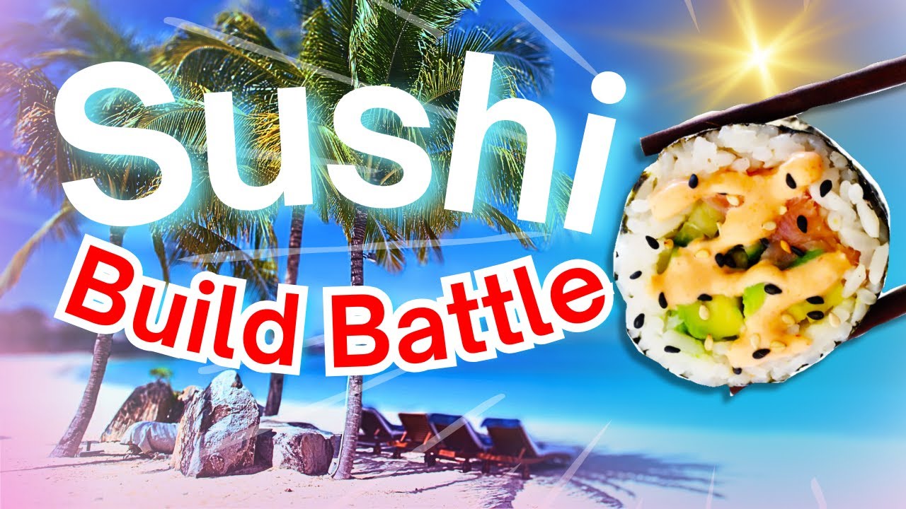 Minecraft Build Battle Color Wheel Challenge! (Sushi) - YouTube