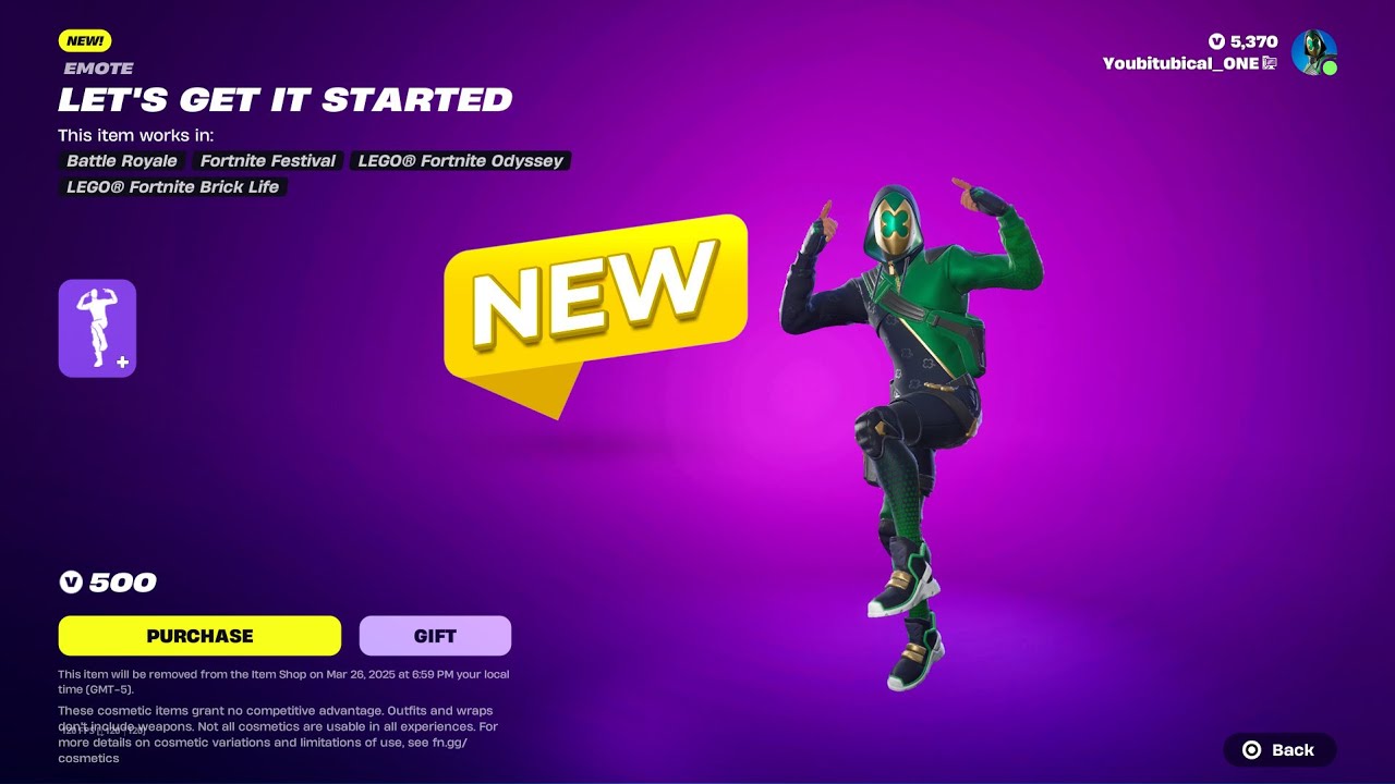 *NEW* LET'S GET STARTED EMOTE ! March 23rd , 2025 Fortnite ItemShop ...