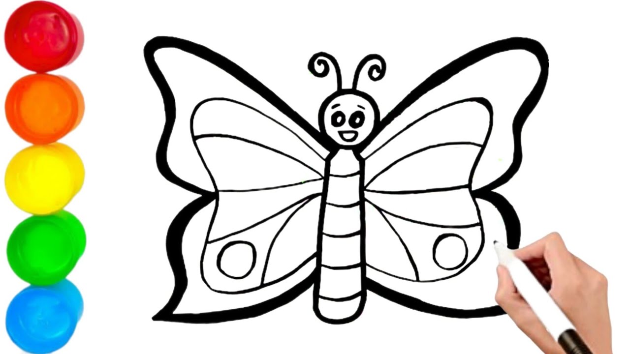 Magic butterflies: how to draw a butterfly in a childish and juvenile ...