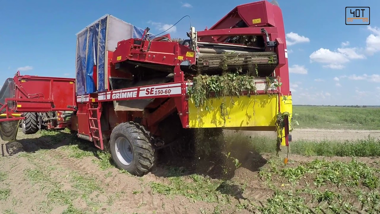 Grimme potato harvesters / 2-row Potato Harvester / Valtra N174 - YouTube