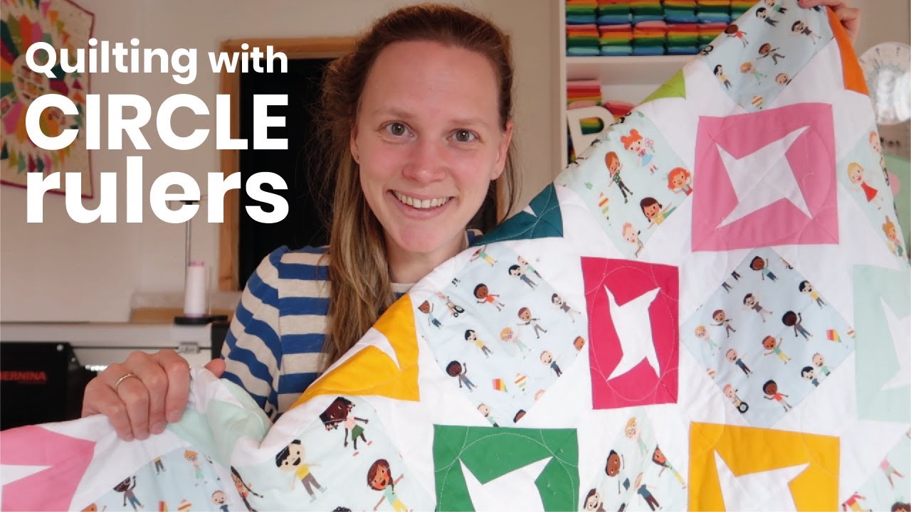 Quilting with CIRCLE rulers on the Let's Play quilt - YouTube