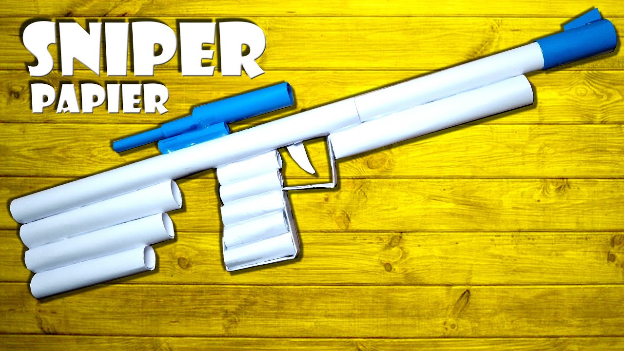 Papier Sniper Gewehr selber machen Spielzeug basteln - paper sniper ...
