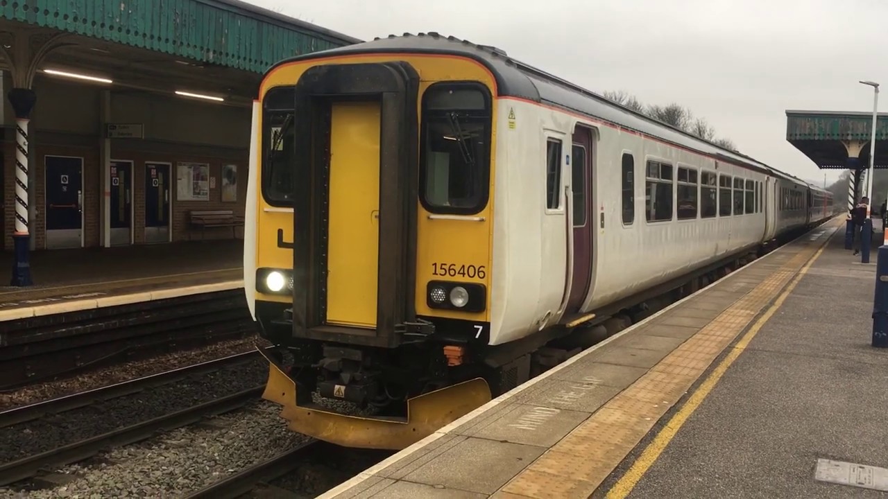 EMR Regional 156406 leads 153302 & 153355 departs Chesterfield with a ...