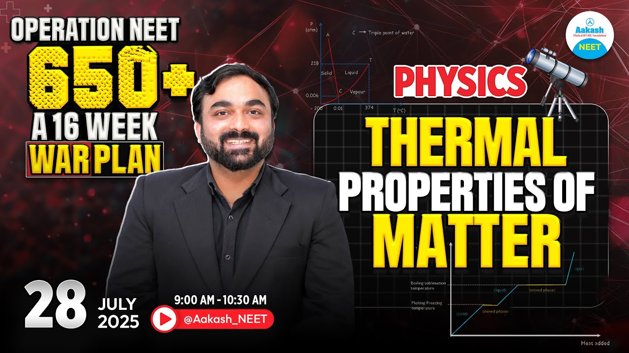 Thermal Properties of Matter | NEET 2026 Physics Masterclass | Operation 650+ LIVE @Aakash_NEET ...