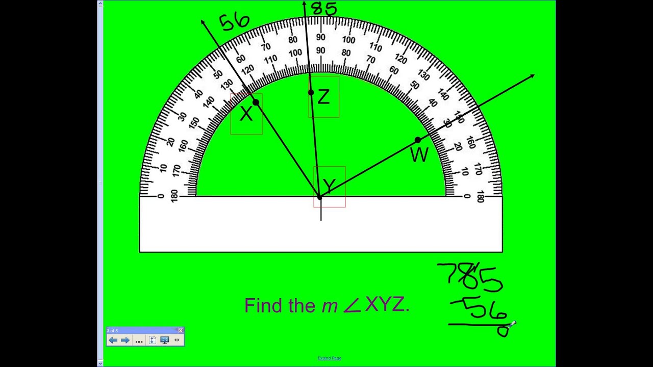 Geometry (Angles Middle of Protractor) - YouTube