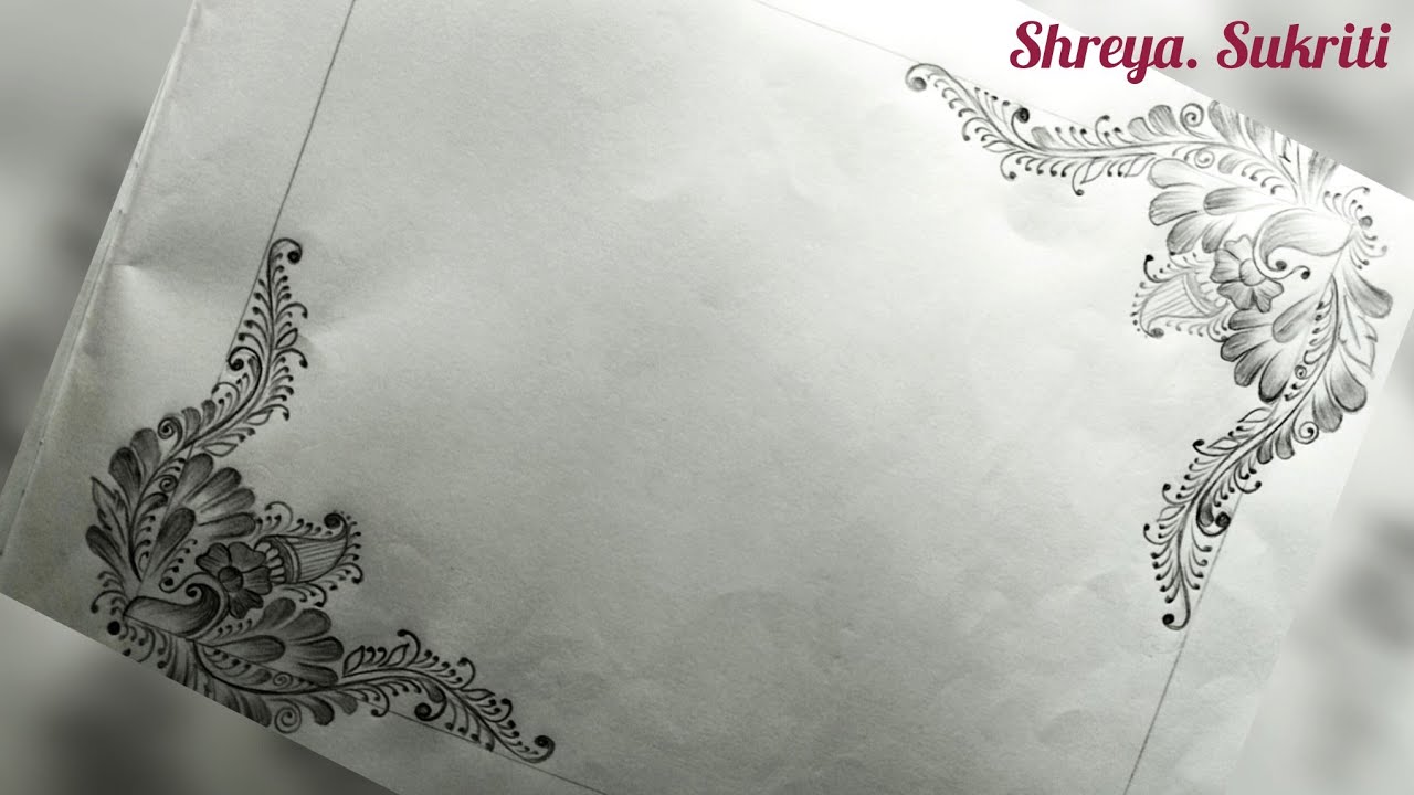 simple project border design step by step|| border design for project ...