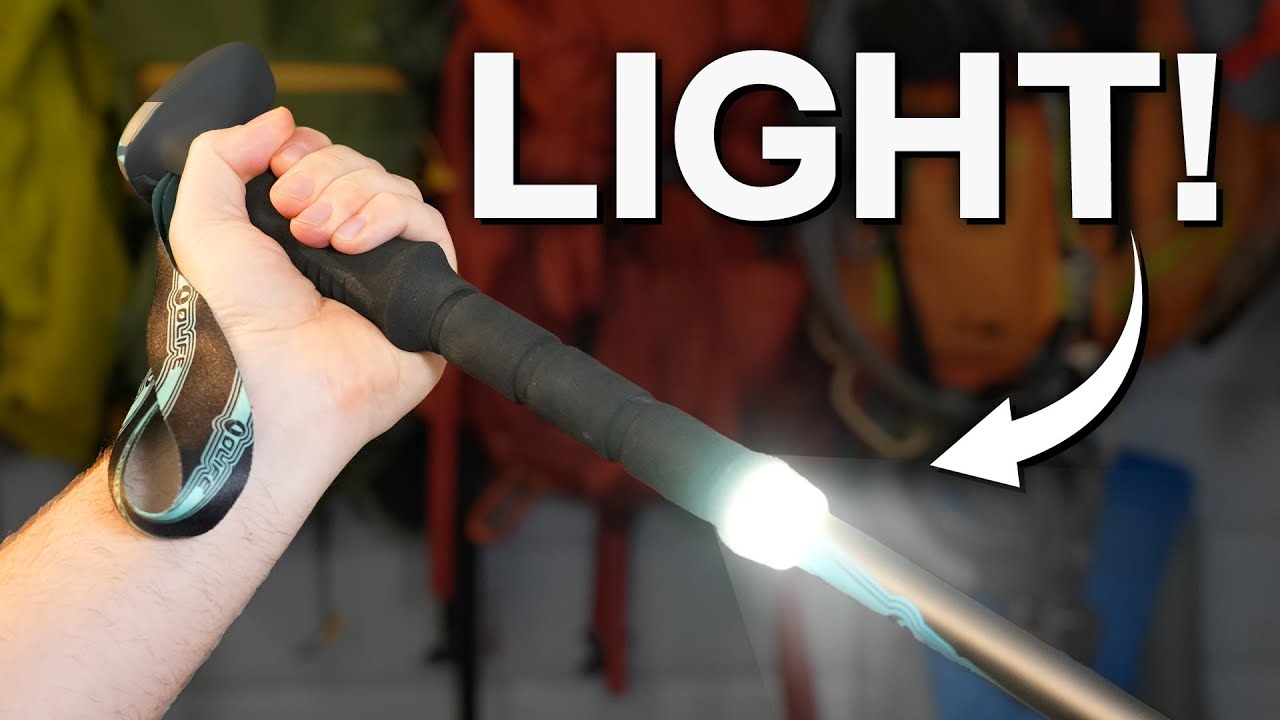 Trekking Poles with LIGHTS BUILT IN! First Look: Beamwalk T3 Light ...