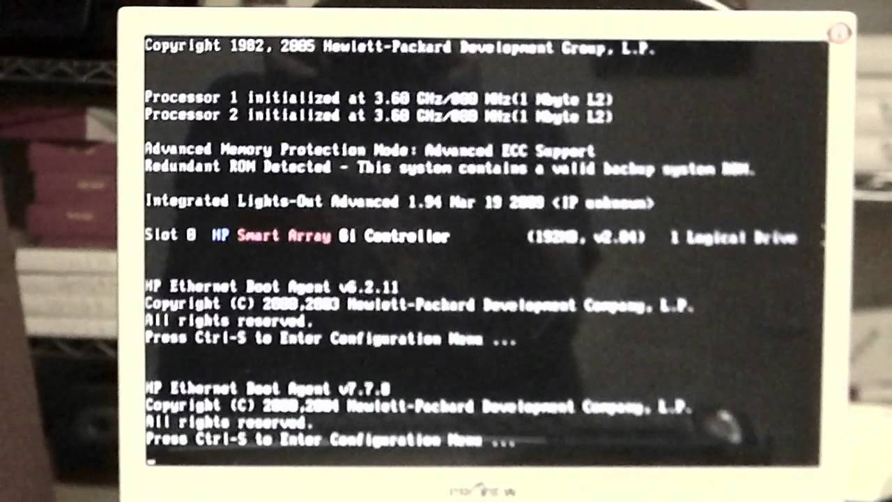 HP Proliant DL360 G4 Server Test Running Windows Server 2003 - YouTube