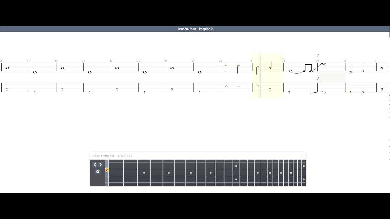 Lennon, John - Imagine BASS GUITAR TAB - YouTube