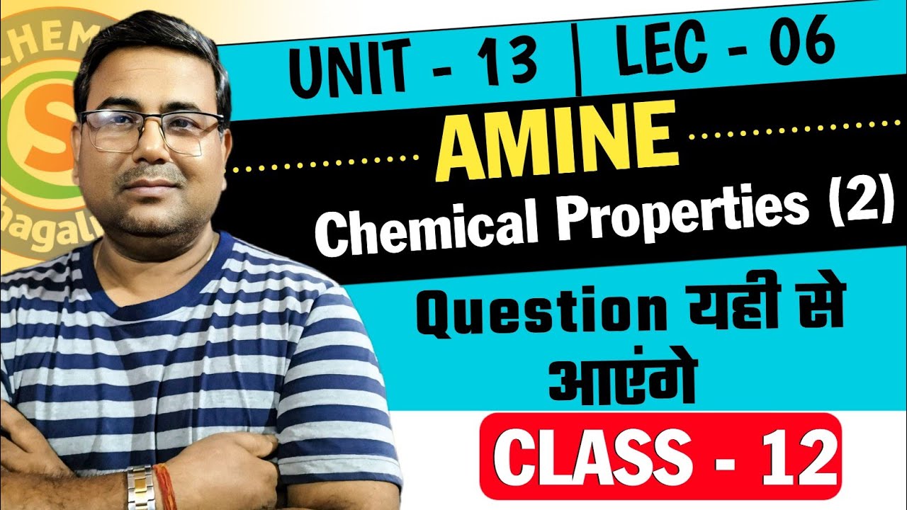 sv chemistry || Lec-06 ll unit-13 ll class-12 ll organic ll amine ll ...