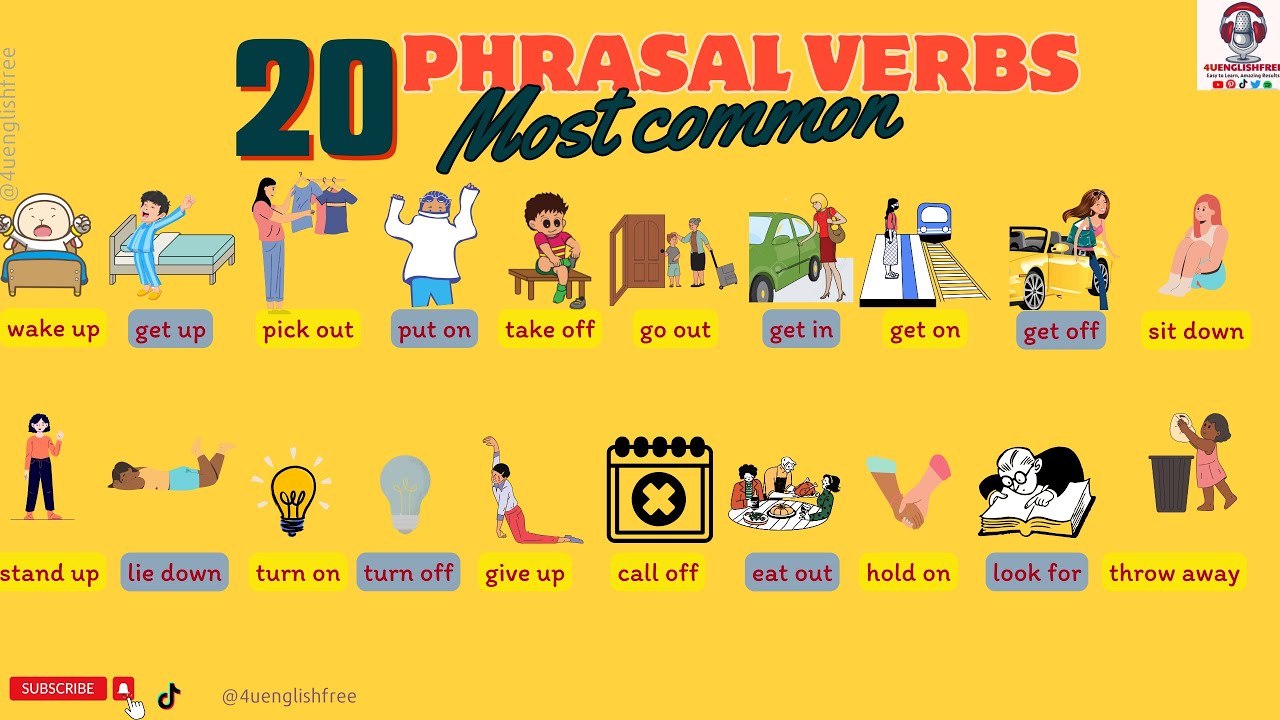 20 Most common Phrasal Verbs #english - YouTube