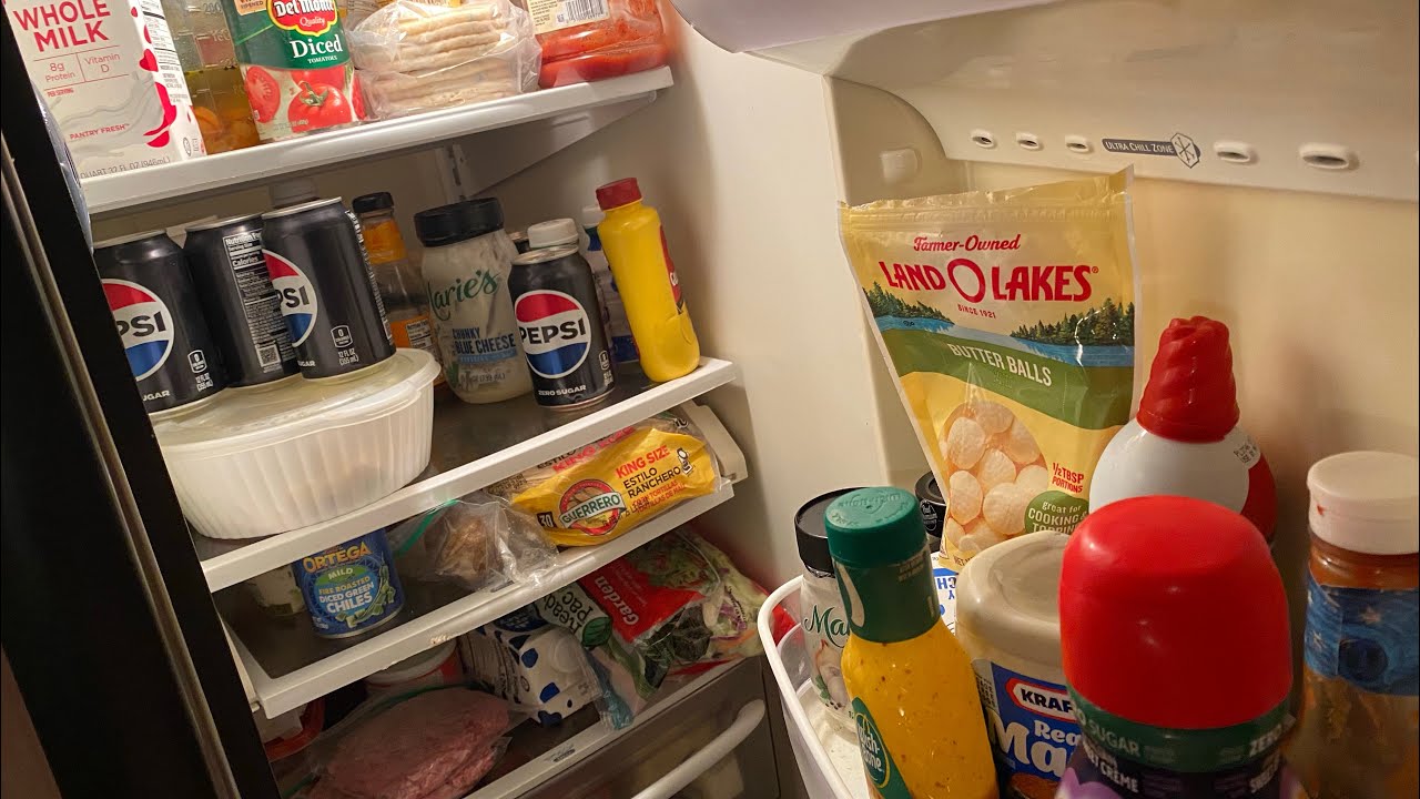 Messy fridge BEFORE I clean & organize - YouTube