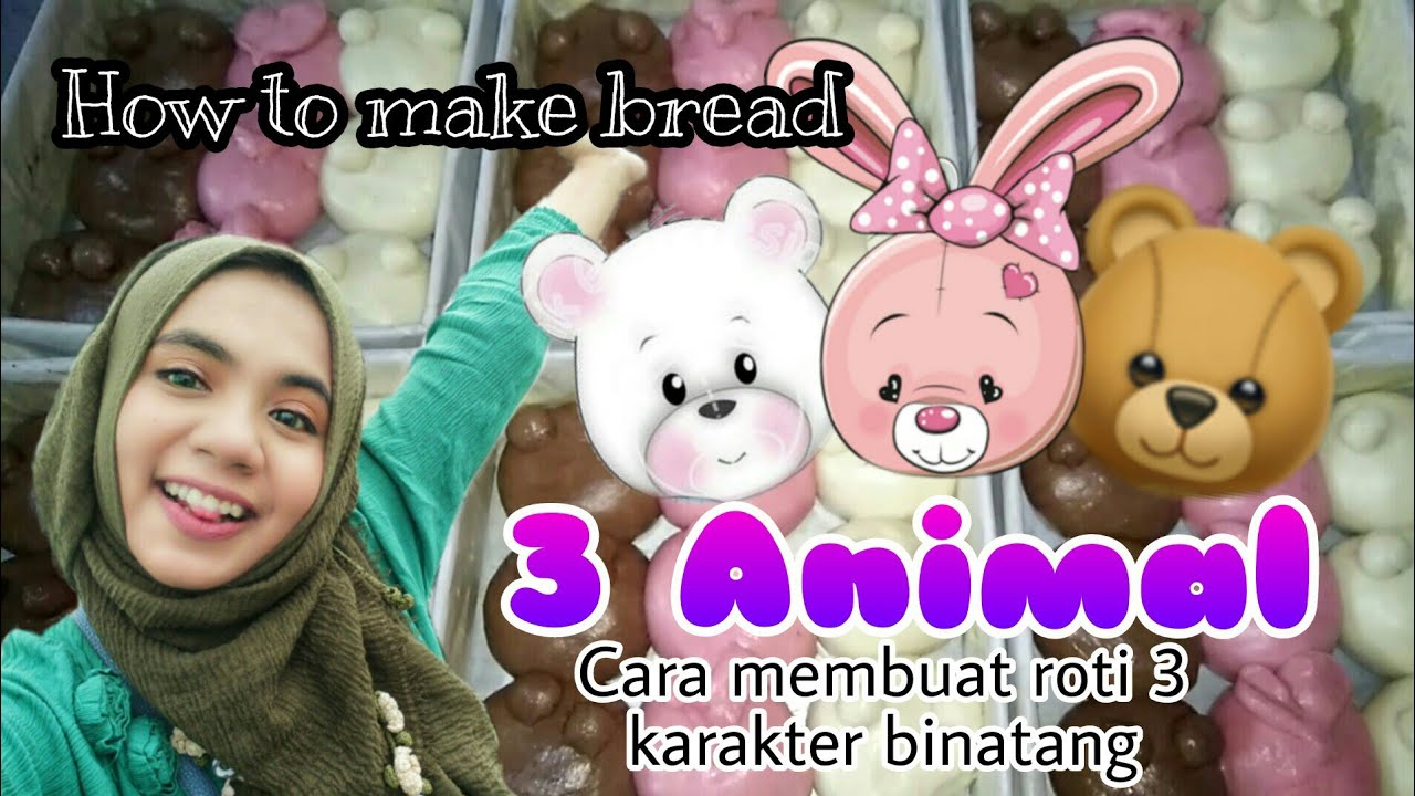 ROTI SOBEK 3 KARAKTER BINATANG MUDAH & LUCU - YouTube