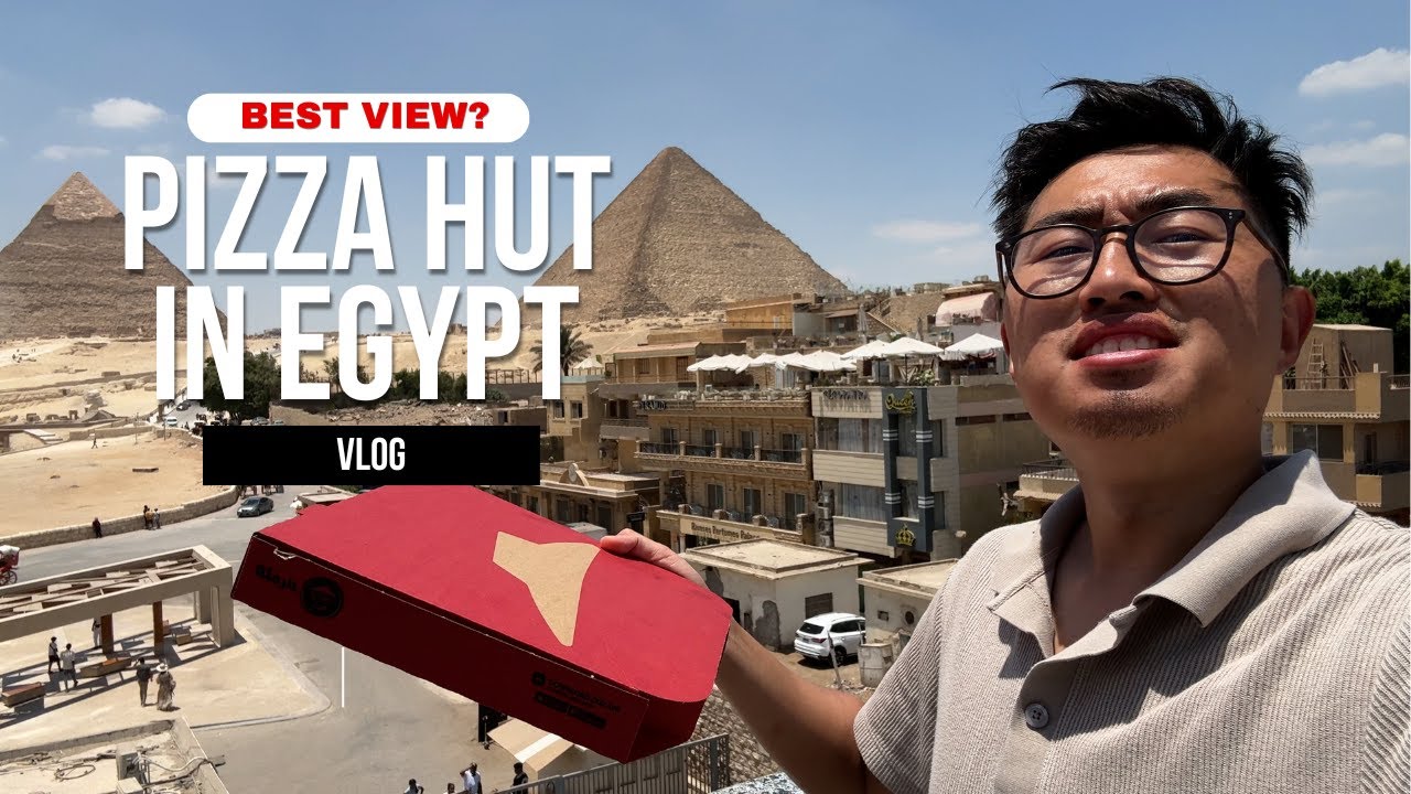 Pizza Hut with a view of pyramids of Giza | #Cairo #Egypt - YouTube