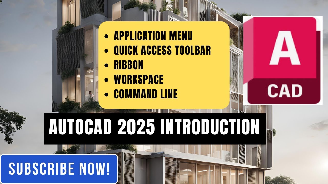 Autocad 2025 Introduction - Application menu ,Quick Access Toolbar ...