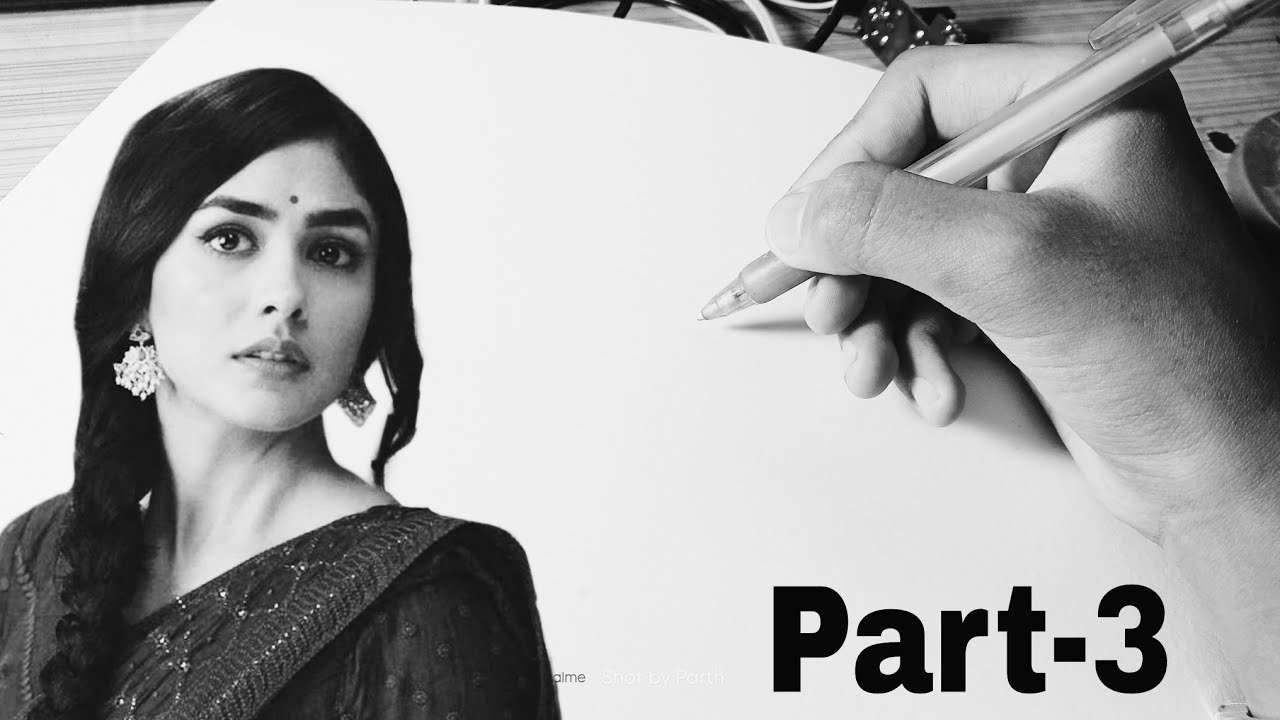 Mrunal thakur full sketch portrait. - YouTube