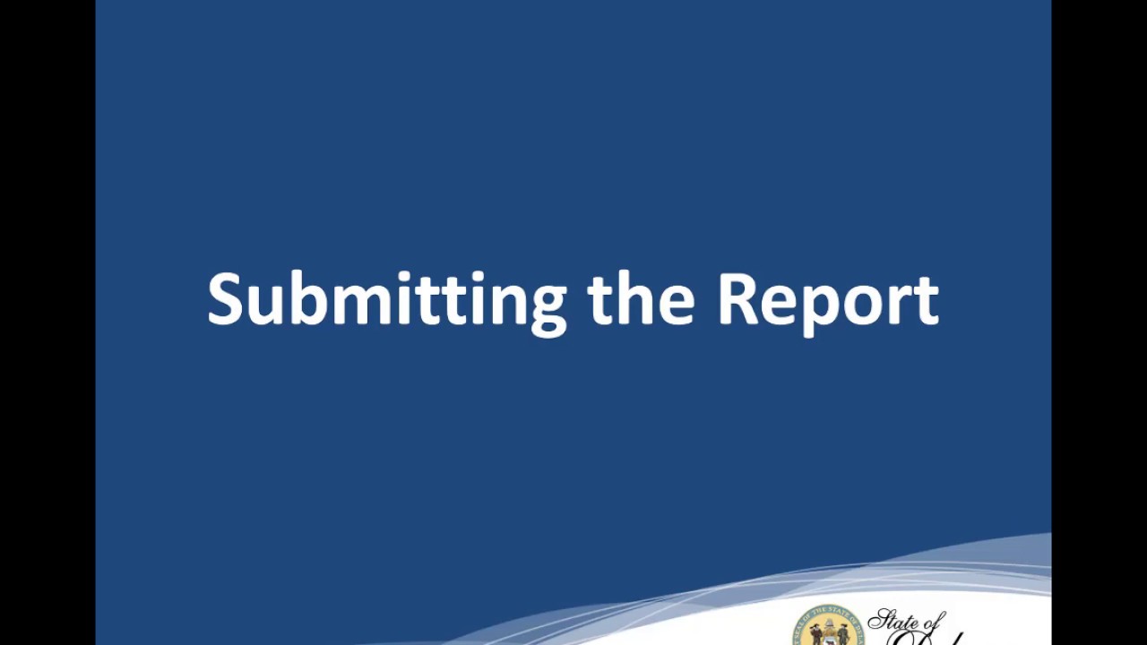 Submitting the Report - YouTube