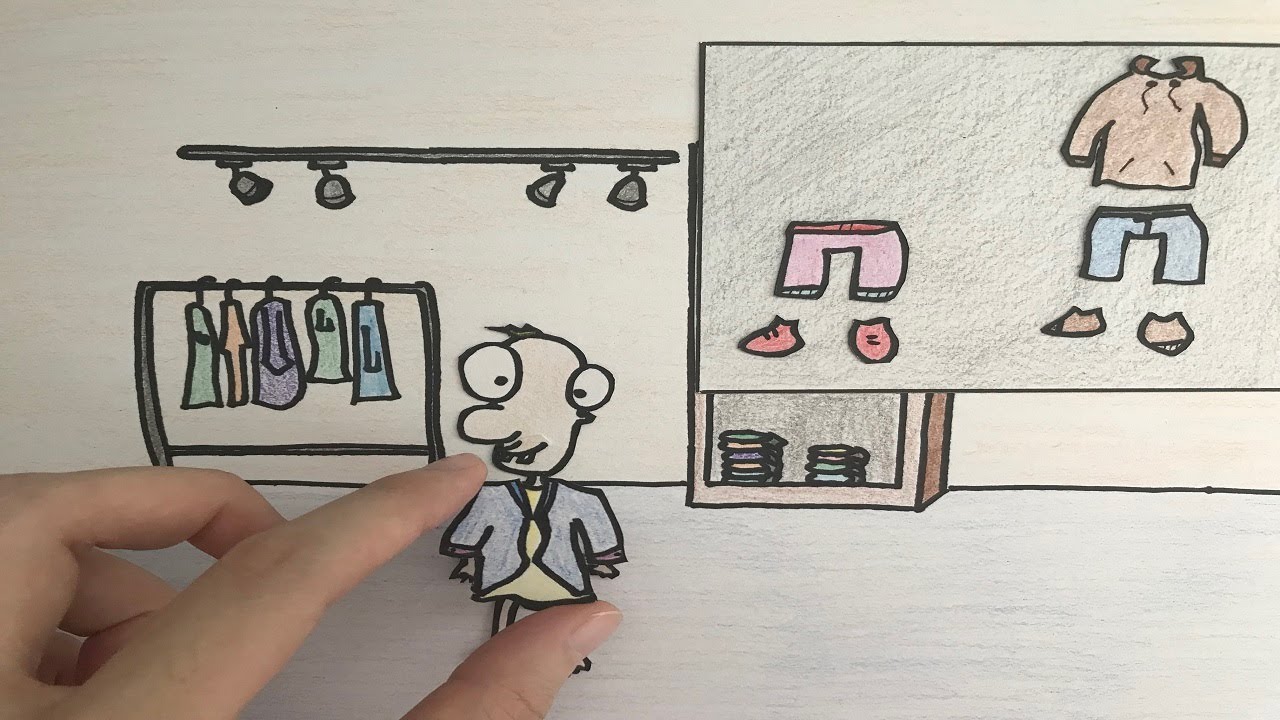 Stop motion paper - Paperdoll wardrobe - YouTube