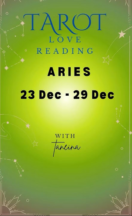 Aries love tarot reading 23 to 29 December #aries_love_tarot_reading - YouTube