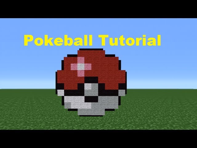 How To Make A 3d Pokeball In Minecraft