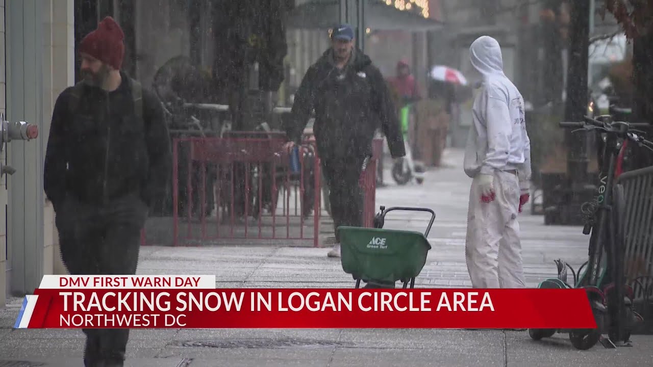 Tracking the snow in Logan Circle - YouTube