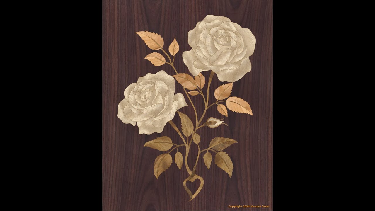 Beautiful Digital Marquetry/Inlay with Lasers/CNCs - White Roses ...