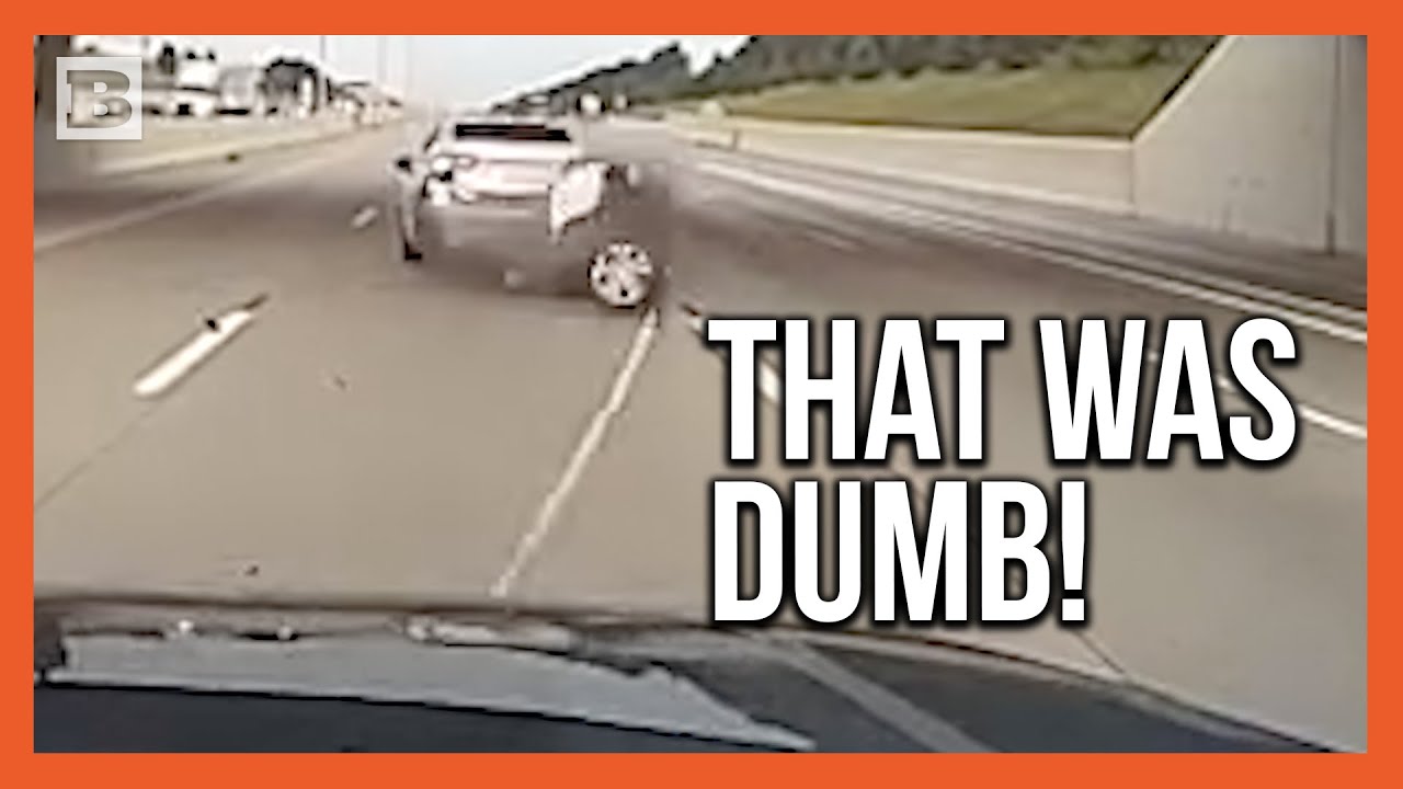 Watch Car Thief Desperately Try to Escape Grappling Device - YouTube
