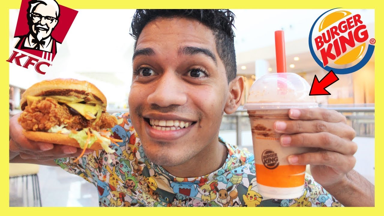 PROVANDO O NOVO LANCHE KFC E O NOVO MILKSHAKE BK! #DarioEXPERIMENTA ...