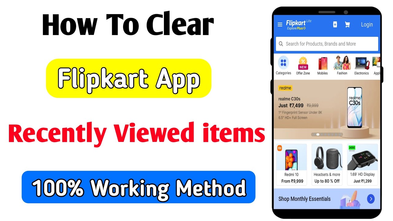 how to clear recently viewed items on flipkart app | flipkart me ...