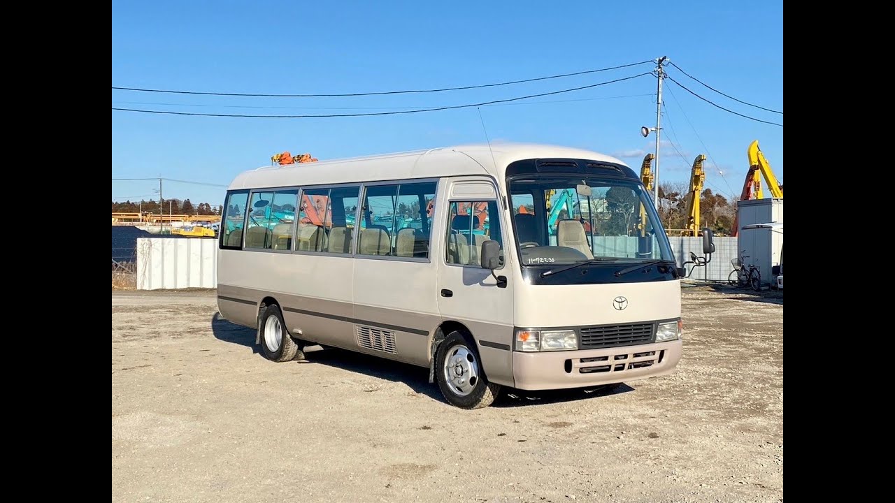 1997 model, Toyota Coaster Bus, 1HD Engine, manual, 29 setas!! - YouTube