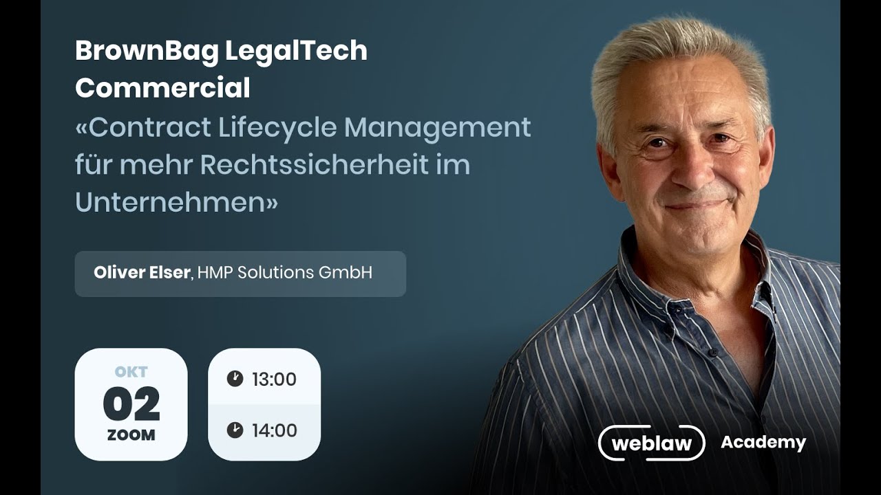 BrownBag LegalTech «Contract Lifecycle Management für mehr ...