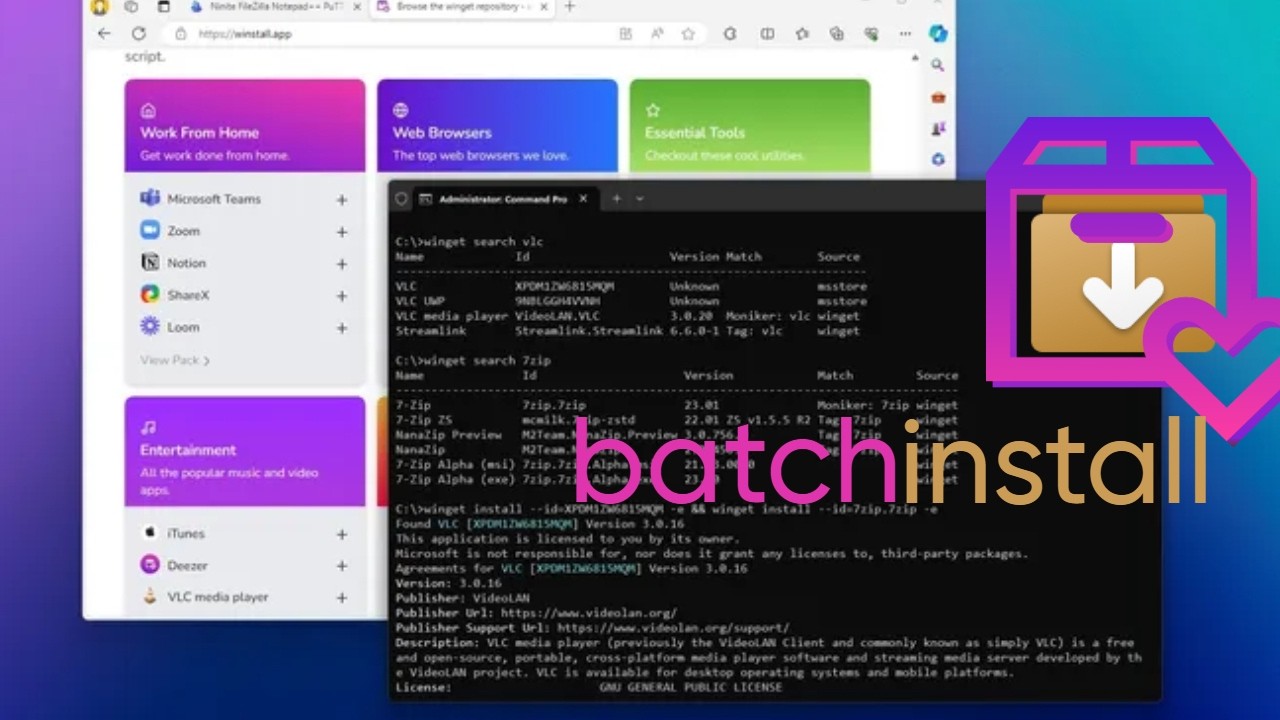 How to batch install multiple apps on Windows 11 - YouTube
