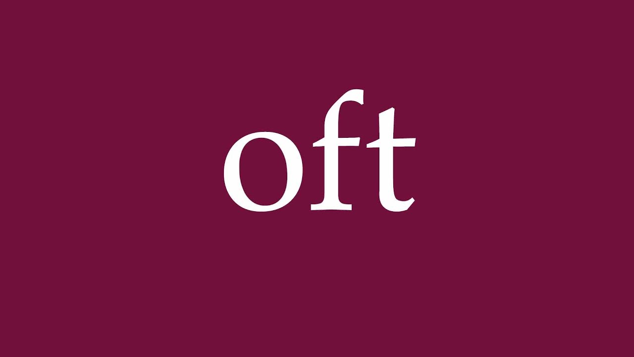 How to Pronounce ''oft'' (often) Correctly in German - YouTube