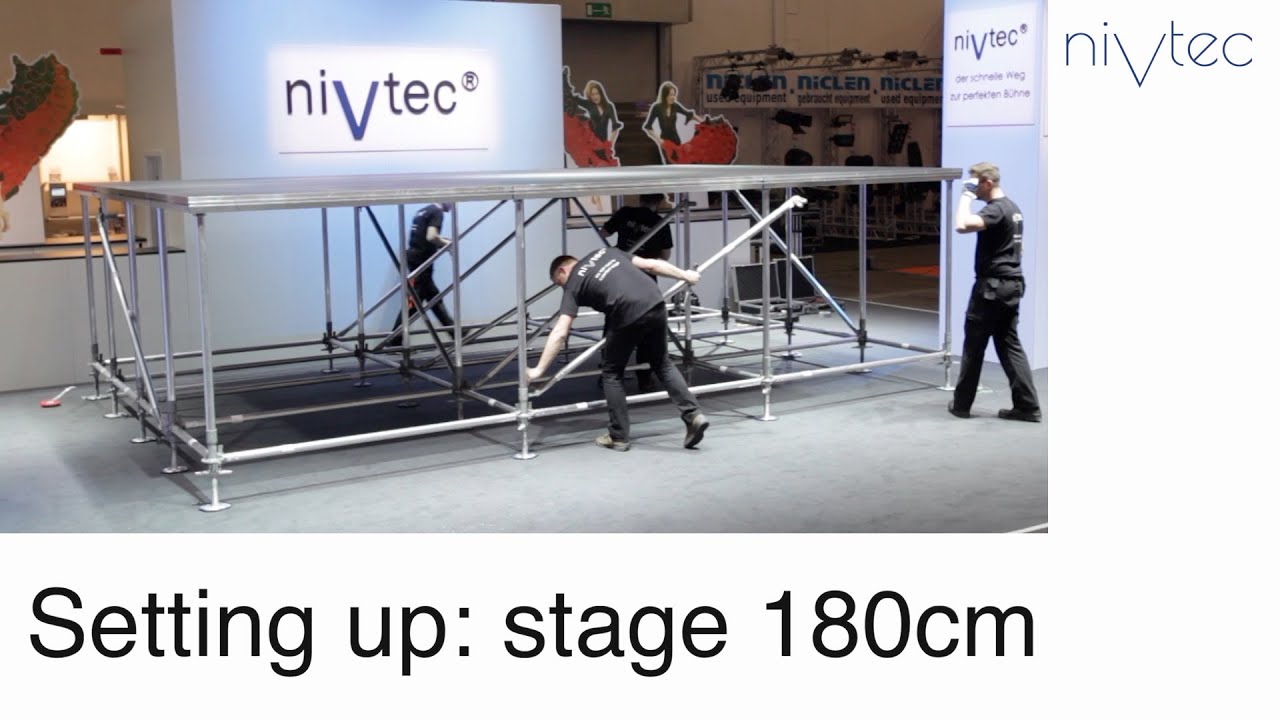 How To Set Up.. a stage with nivtec - 180 cm height - YouTube