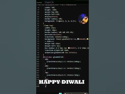 Happy Diwali | #shorts #coding #programming #html #css #diwali #diwalidecoration #shortsviral ...