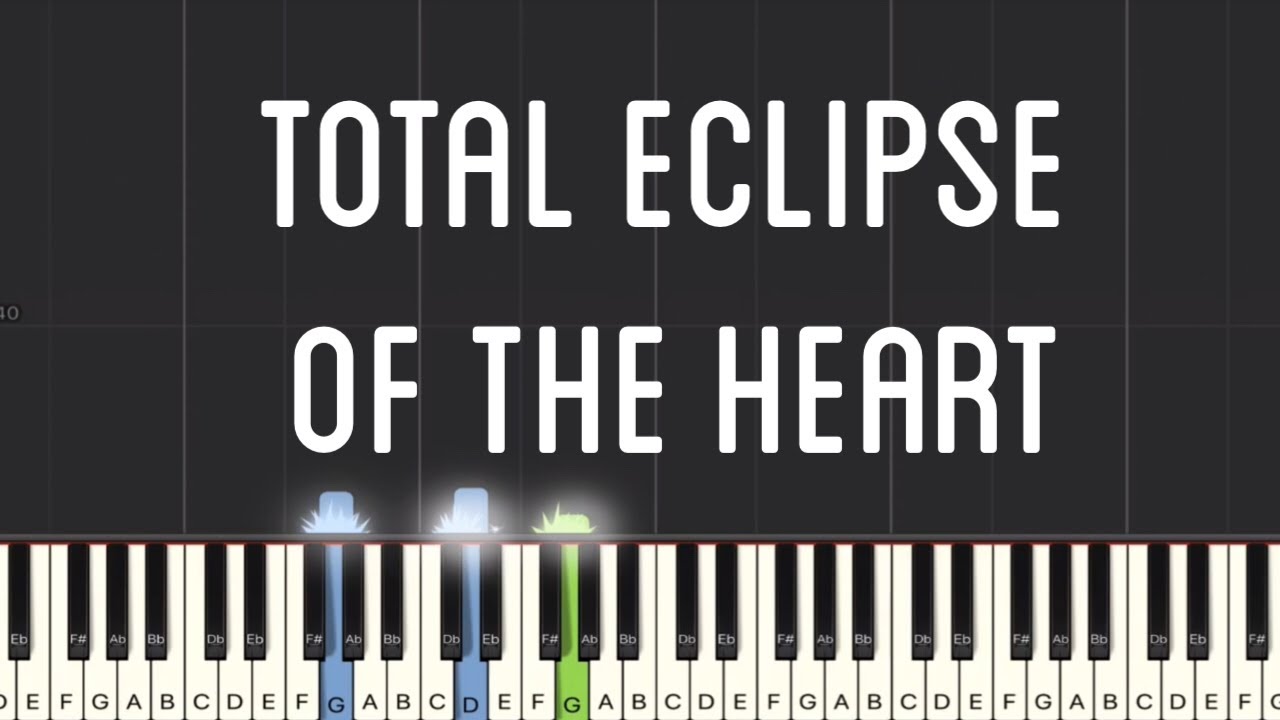 Bonnie Tyler - Total Eclipse of the Heart Piano Tutorial | Medium - YouTube