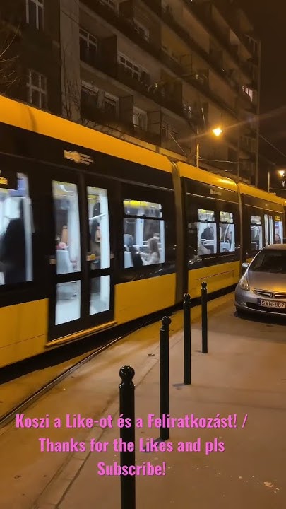 🔊CAF Urbos 17-es villamos indul (tram departs/ straßenbahn abfahrt Budapest Margit híd budai ...